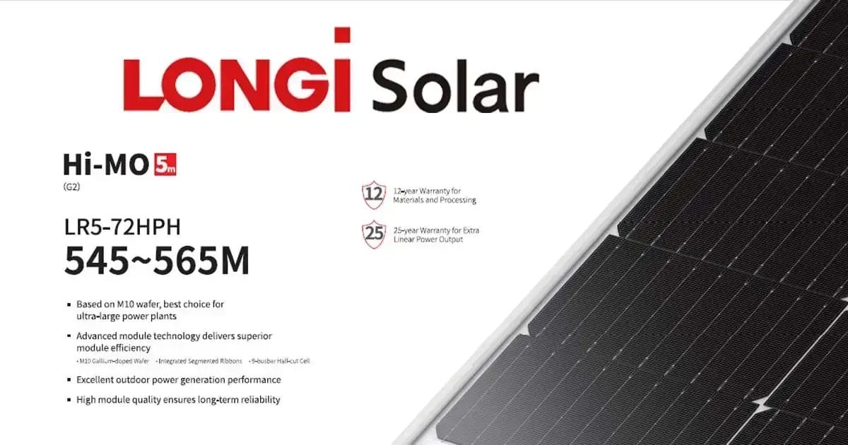 Longi 555W Solar Panel | LR5-72HP1-555| SP-Energy